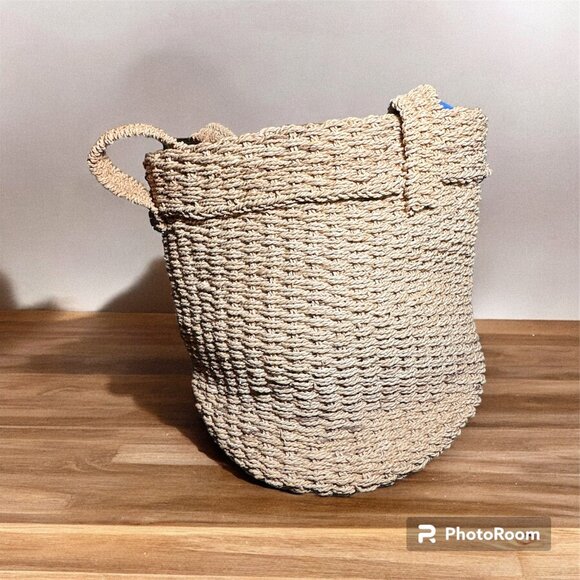 other | Bags | Rope Handbag With Blue Lining That Pulls Close | Poshmark